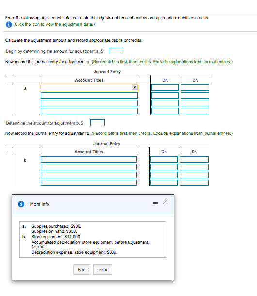 Solved From the following adjustment data, calculate the | Chegg.com