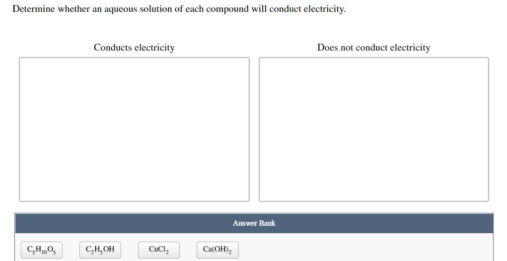 Solved Determine whether an aqueous solution of each | Chegg.com