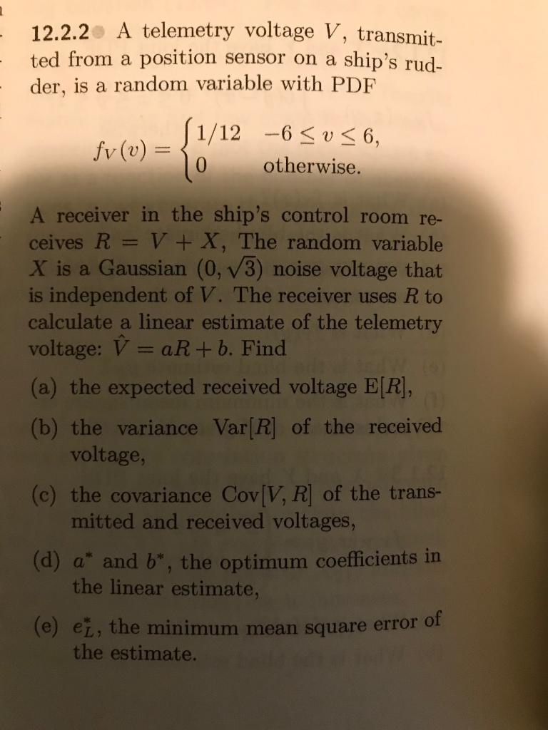 Solved Hi, Can someone explain how to calculate Var[V] and | Chegg.com