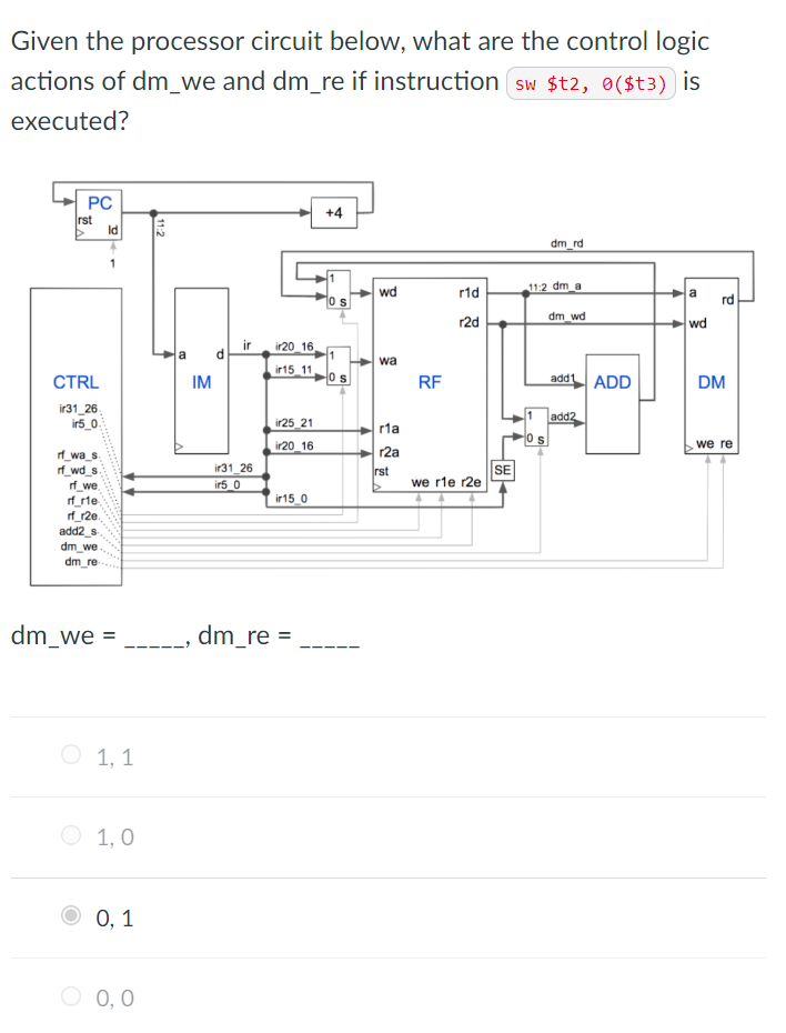 Solved Given the processor circuit below, what are the | Chegg.com