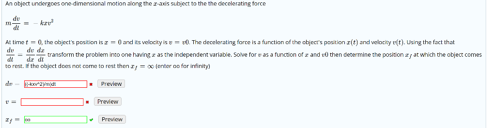 Solved An object undergoes one-dimensional motion along the | Chegg.com