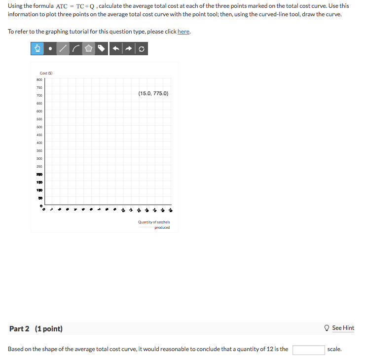 Using the formula ATC-TC ÷ Q calculate the average | Chegg.com