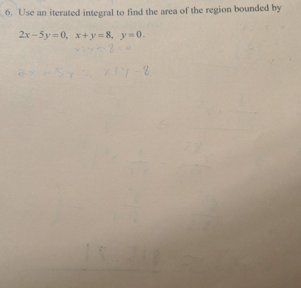 Solved 6. Use an iterated integral to find the area of the | Chegg.com
