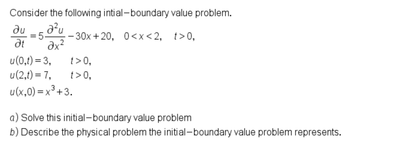 Solved Consider the following intial-boundary value problem. | Chegg.com