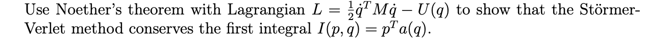 Solved Use Noether's theorem with Lagrangian | Chegg.com Solved Use Noether's theorem with Lagrangian | Chegg.com