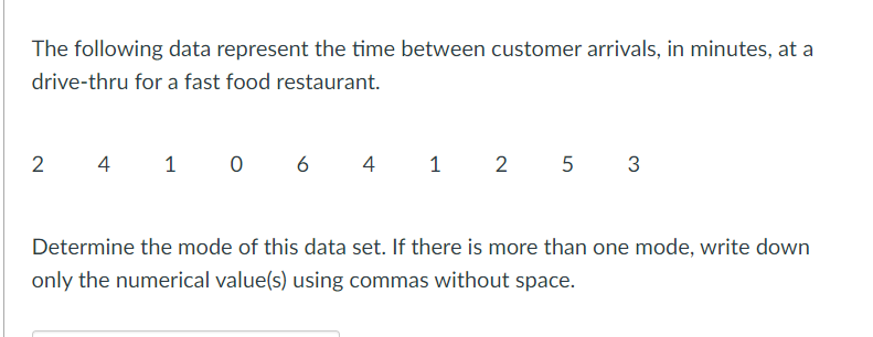 Solved The following data represent the time between | Chegg.com