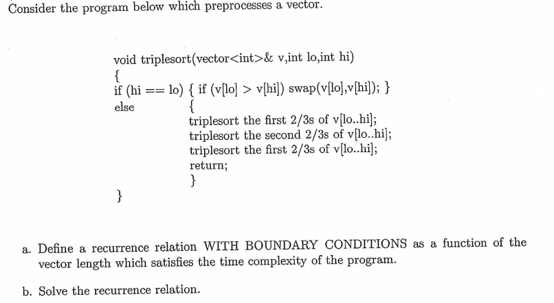 Solved Consider the program below which preprocesses a | Chegg.com