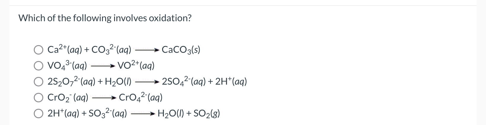 Solved Which of ﻿the following involves | Chegg.com