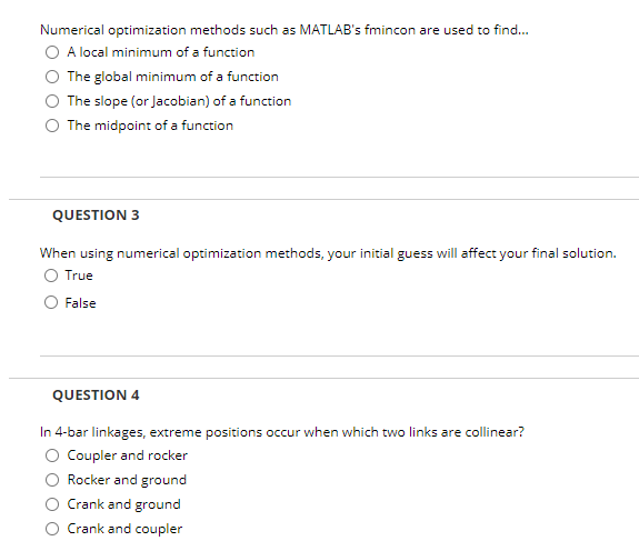 Solved Numerical Optimization Methods Such As Matlabs 5021