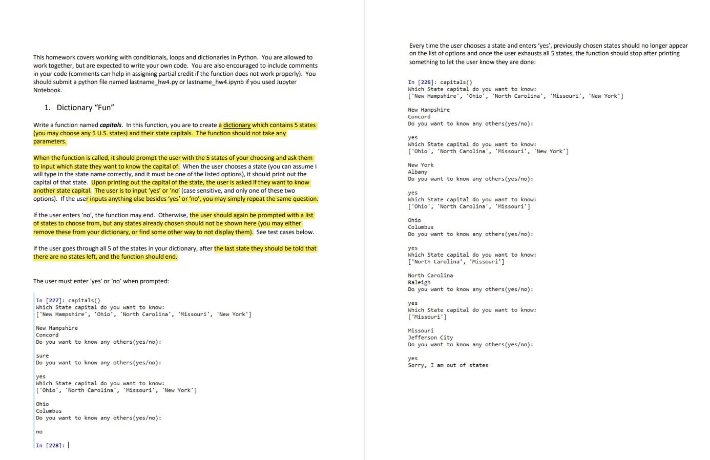 Solved Write a function named capitals. In this function, | Chegg.com