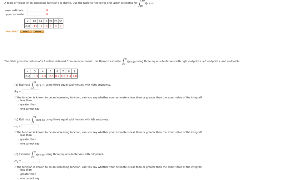 Solved ble of values of an increasing function f is shown. | Chegg.com