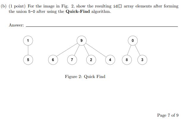 Solved b) (1 point) For the image in Fig. 2, show the | Chegg.com