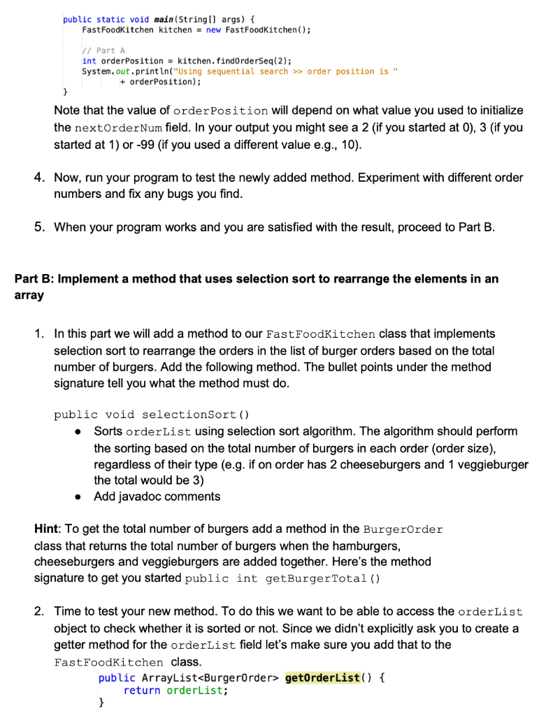 Solved ITSC 1213 - Working with ArrayLists Part 2 | Chegg.com
