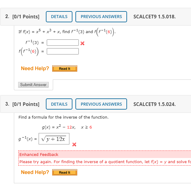 Solved 2. [0/1 Points] DETAILS PREVIOUS ANSWERS SCALCET9 | Chegg.com