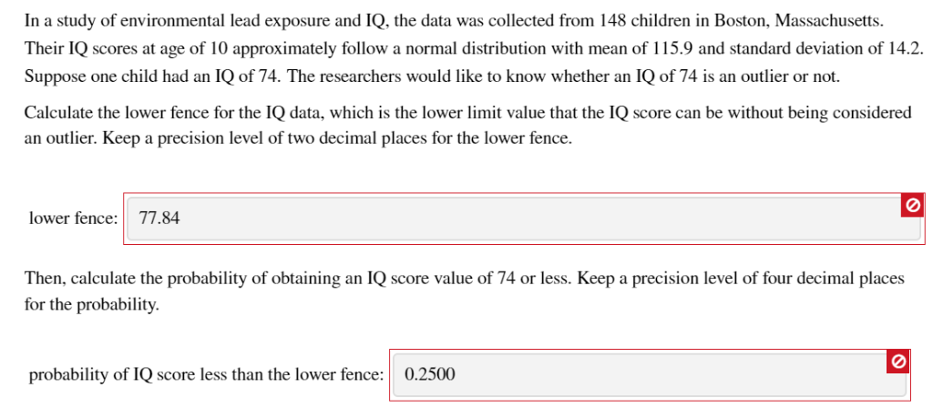 Solved In a study of environmental lead exposure and IQ, the | Chegg.com