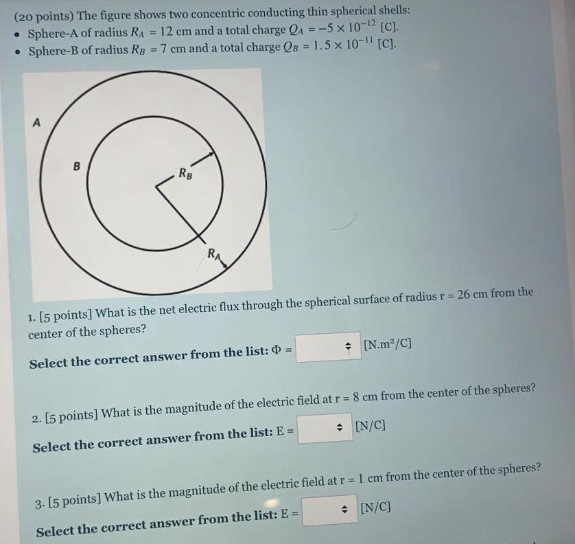 Solved (20 points) The figure shows two concentric | Chegg.com