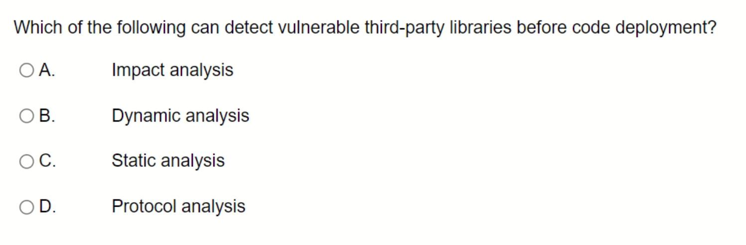 Solved Which of the following can detect vulnerable | Chegg.com