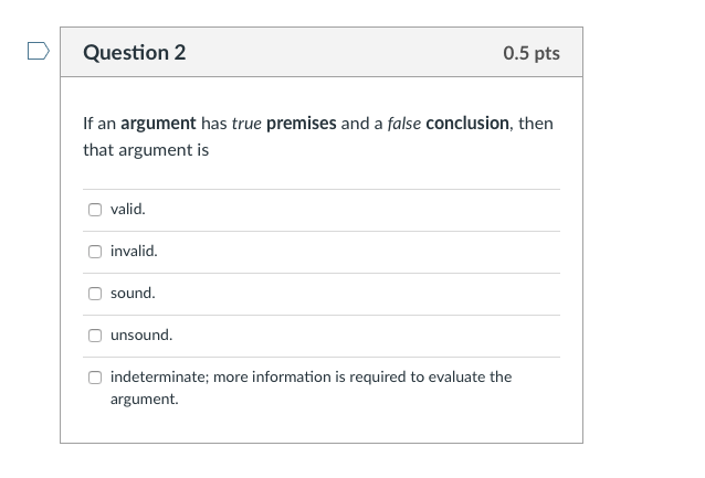 Solved If an argument has true premises and a false | Chegg.com