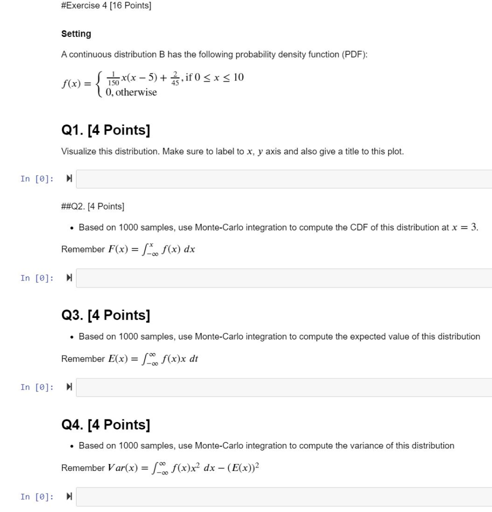 #Exercise 4 [16 Points] Setting A continuous | Chegg.com