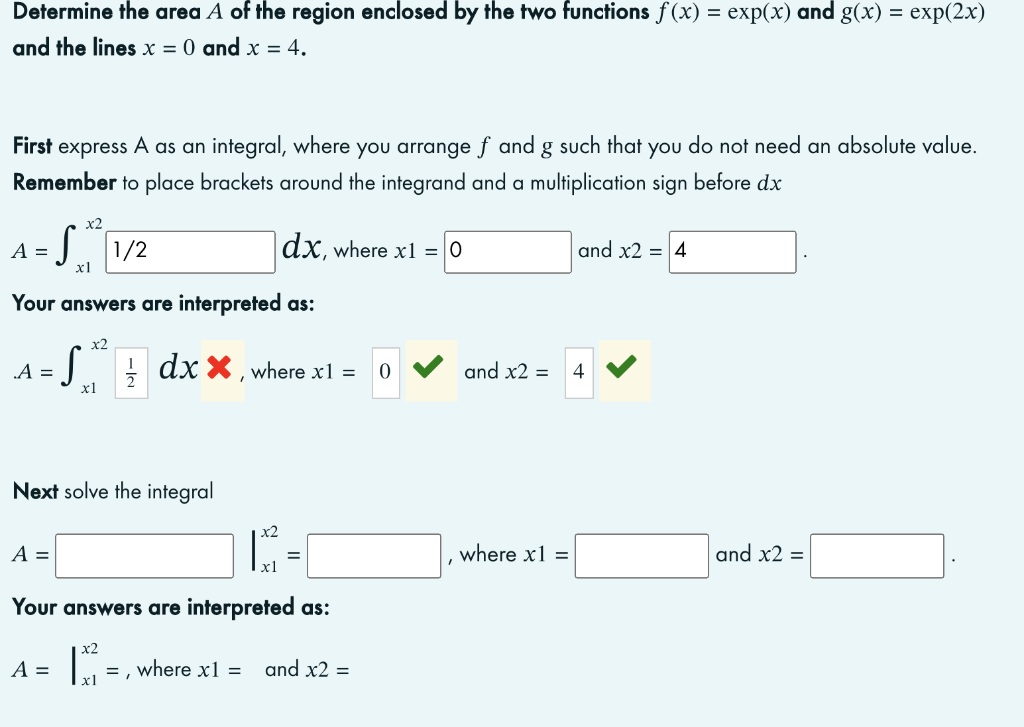 Solved Determine the area A of the region enclosed by the | Chegg.com