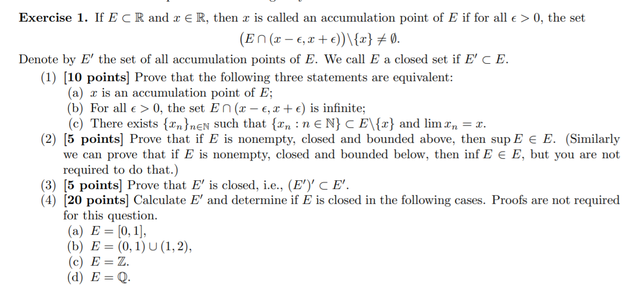 Solved Exercise 2. If {an}nen is a bounded sequence, then | Chegg.com