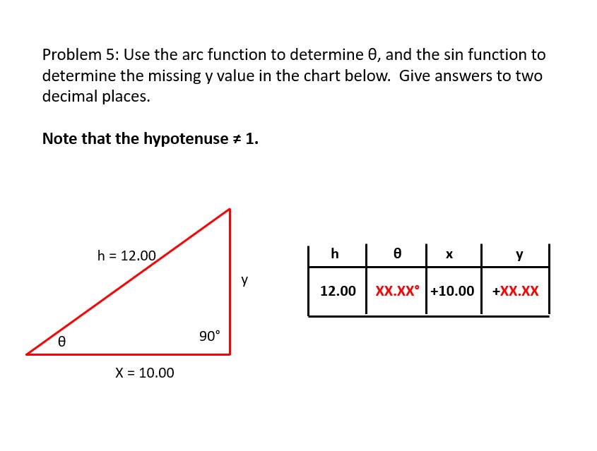 Solved Problem 5: Use the arc function to determine θ, and | Chegg.com Solved Problem 5: Use the arc function to determine θ, and | Chegg.com