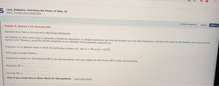 Solved Lock, Statistics: Unlocking the Power of Data, 2e | Chegg.com