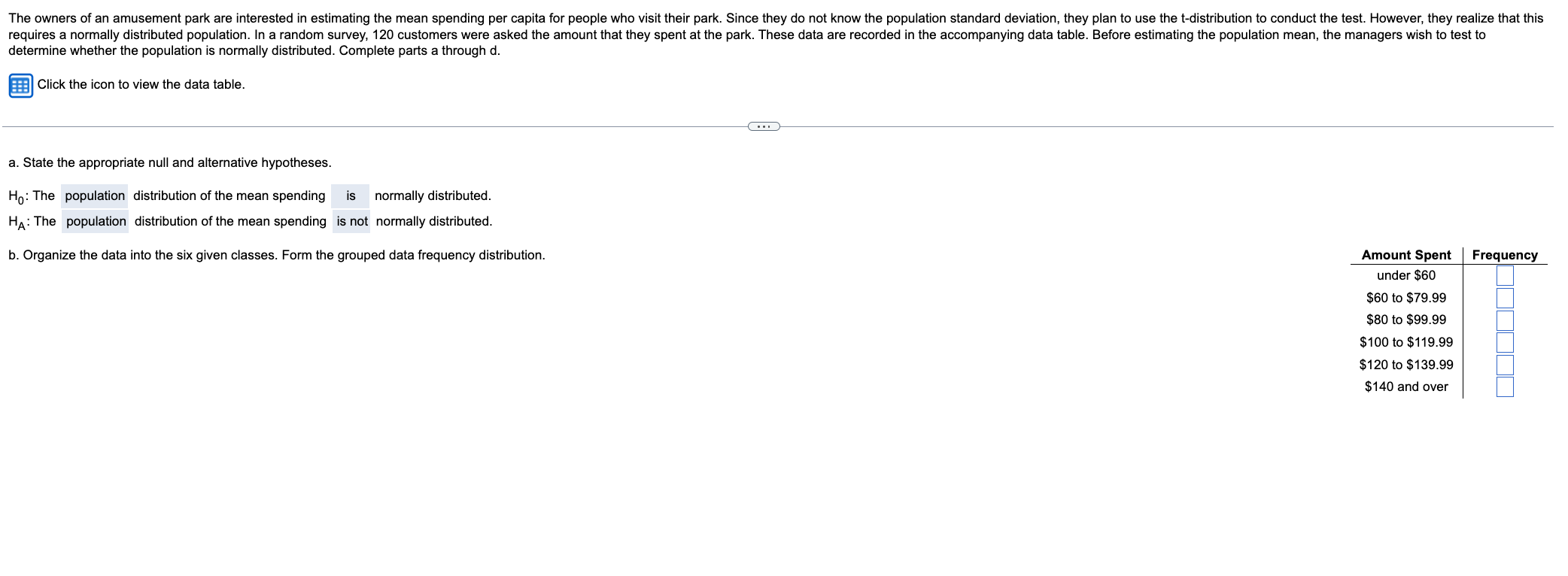 Solved determine whether the population is normally | Chegg.com