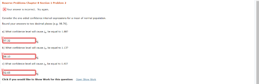Solved Reserve Problems Chapter 8 Section 1 Problem 2 Your | Chegg.com