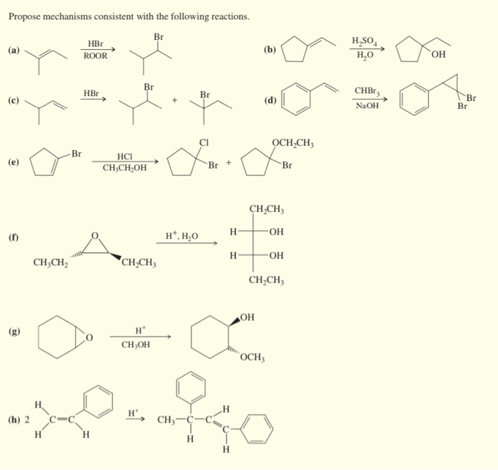 Solved Propose mechanisms consistent with the following | Chegg.com
