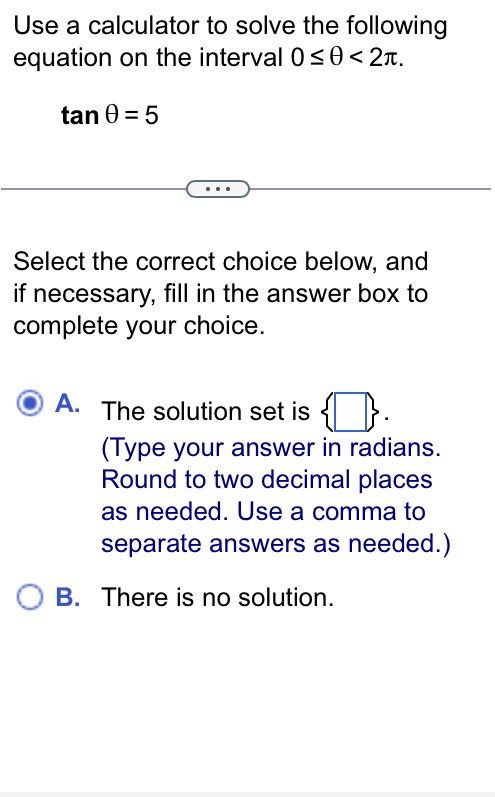 Solved Use a calculator to solve the following equation on | Chegg.com