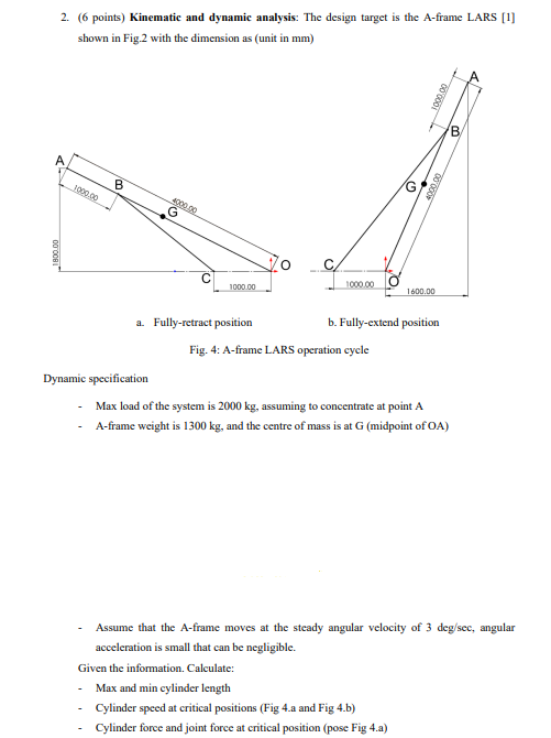 Solved 2. (6 points) Kinematic and dynamic analysis: The | Chegg.com Solved 2. (6 points) Kinematic and dynamic analysis: The | Chegg.com