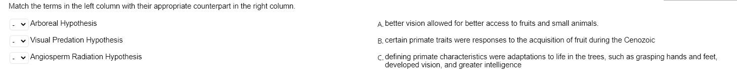 Solved Match the terms in the left column with their | Chegg.com