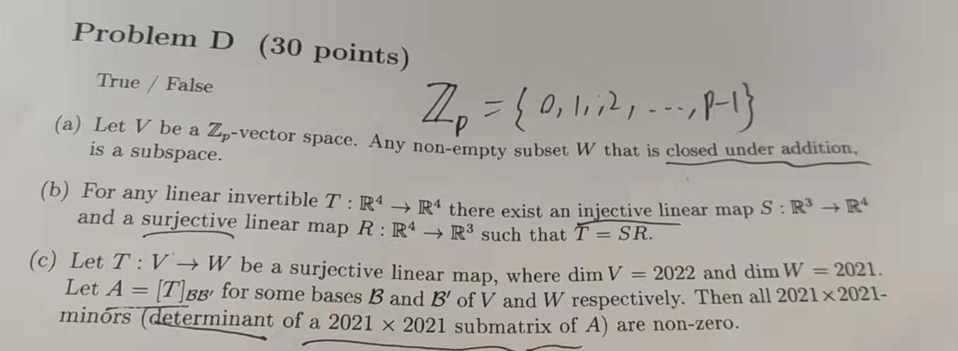 Solved Please prove in detail if the statement is true or | Chegg.com