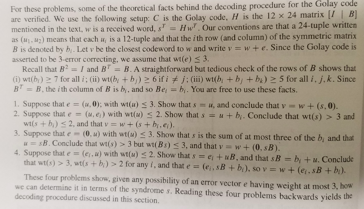 Solved For these problems, some of the theoretical facts | Chegg.com