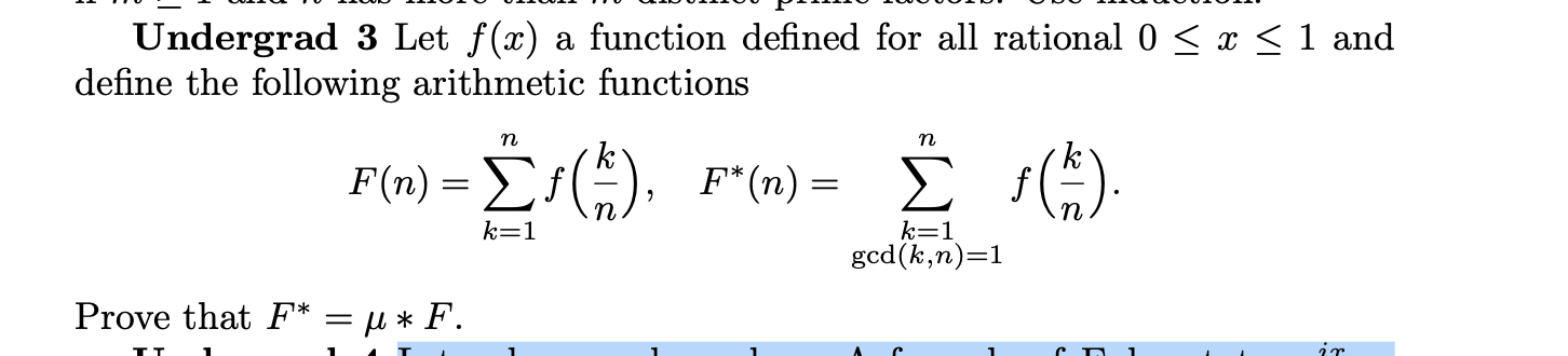 Solved Undergrad 3 Let f(x) a function defined for all | Chegg.com