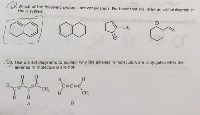 Solved Which of the following systems are conjugated? For | Chegg.com