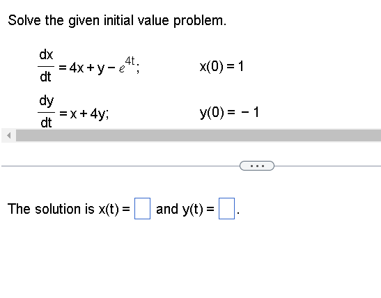 Solved Solve the given initial value | Chegg.com