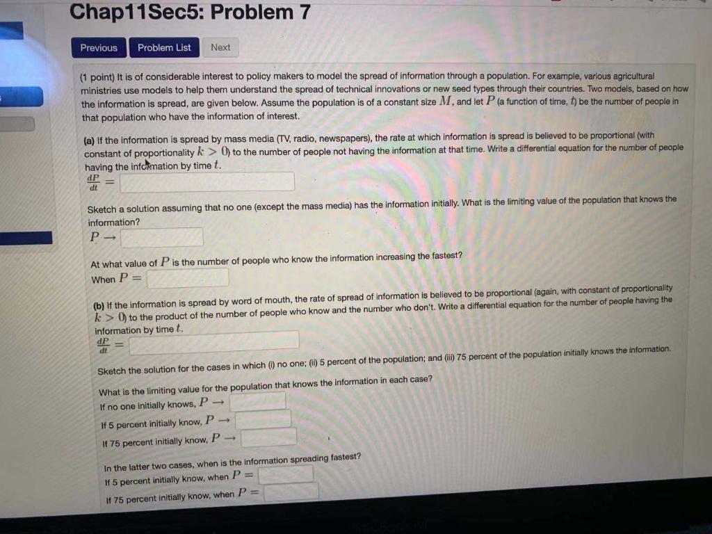 Solved Chap11Sec5: Problem 7 Previous Problem List Next (1 | Chegg.com