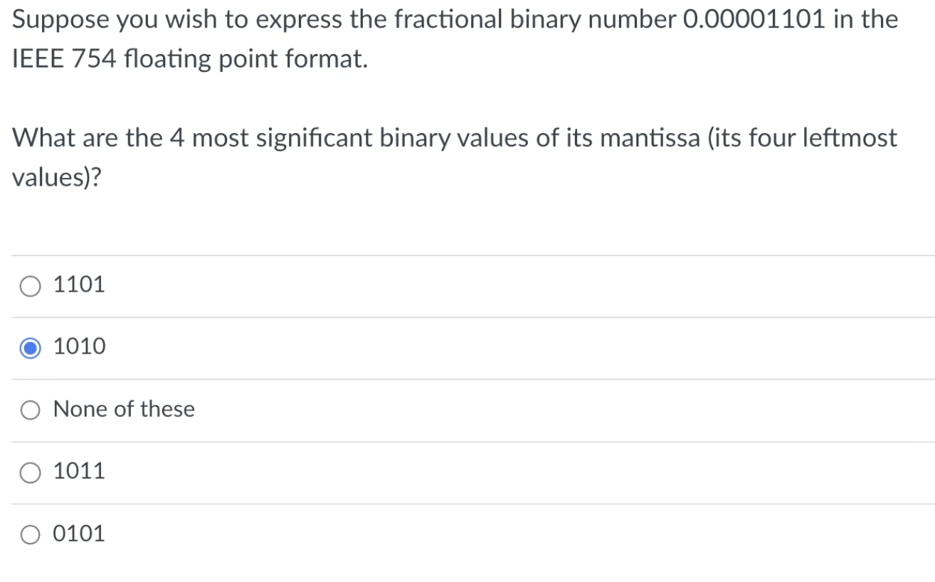 Solved Suppose you express the fractional binary number | Chegg.com