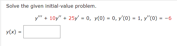 Solved Solve the given initial-value problem. | Chegg.com