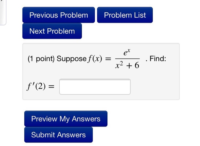 Solved Previous Problem Problem List Next Problem (1 point) | Chegg.com