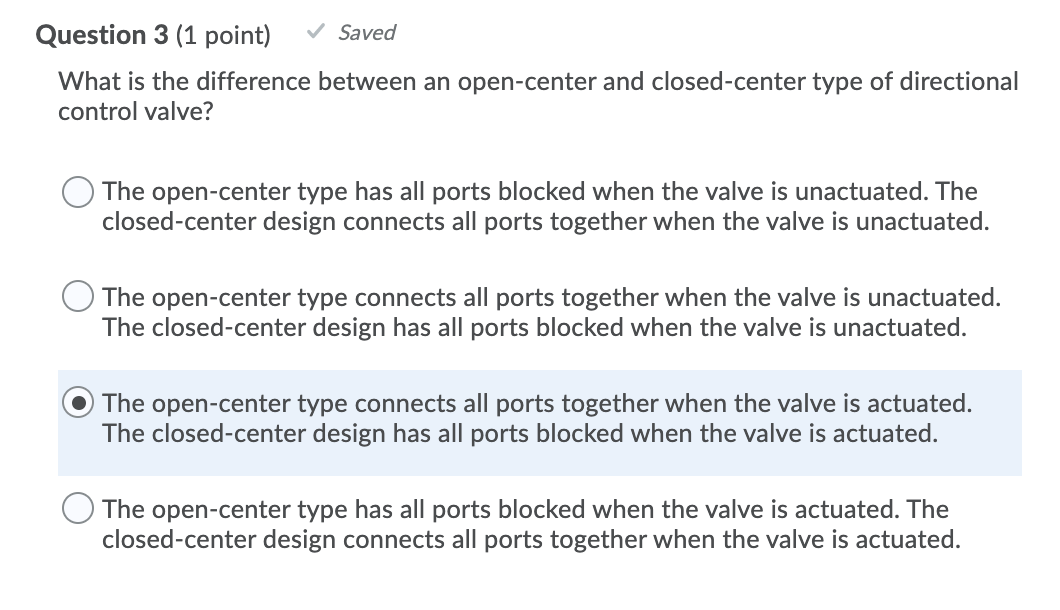 Solved Question 3 (1 point) Saved What is the difference | Chegg.com