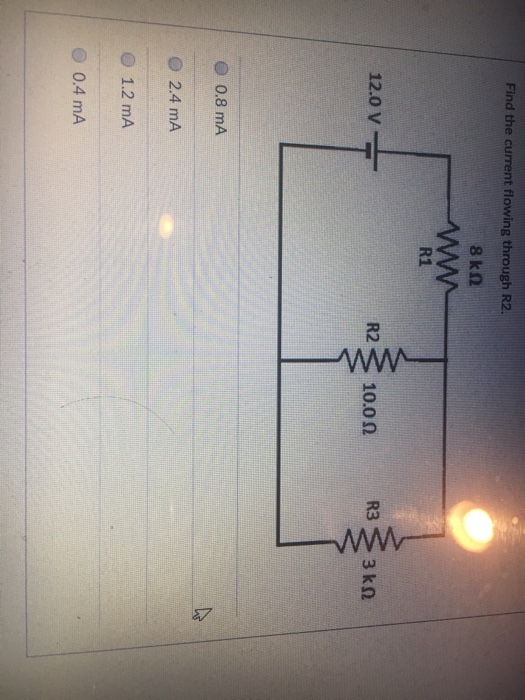 Solved What is the current flowing through R2? | Chegg.com