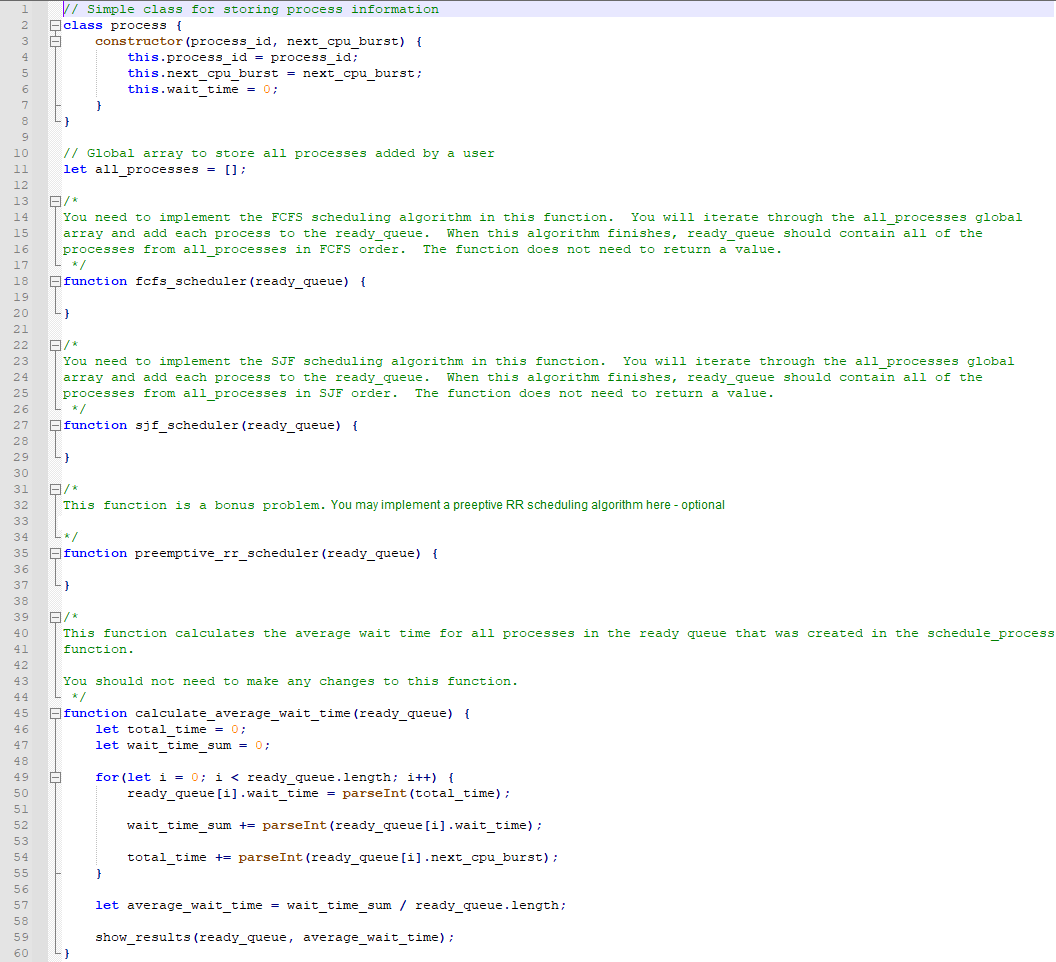 Solved I need help implementing a | Chegg.com