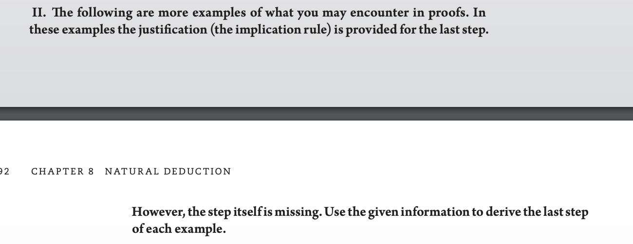 Solved II. The following are more examples of what you may | Chegg.com