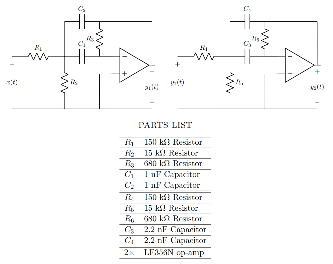 Solved PARTS LIST | Chegg.com
