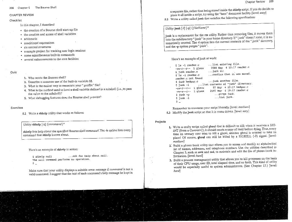 Solved *****Bourne Shell Script***** Write a script that | Chegg.com