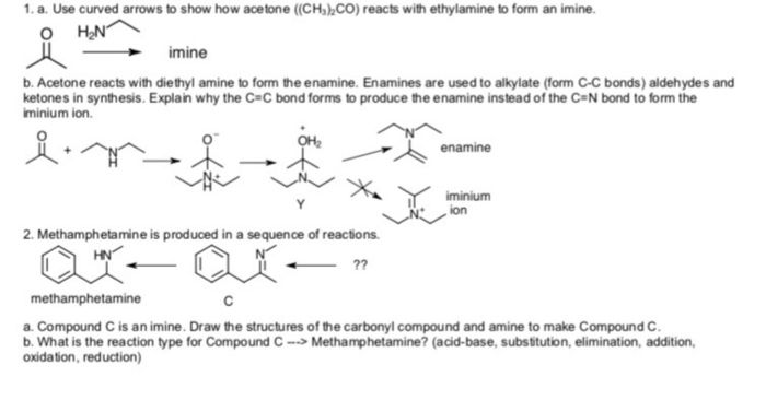 Solved 1. a. Use curved arrows to show how acetone | Chegg.com