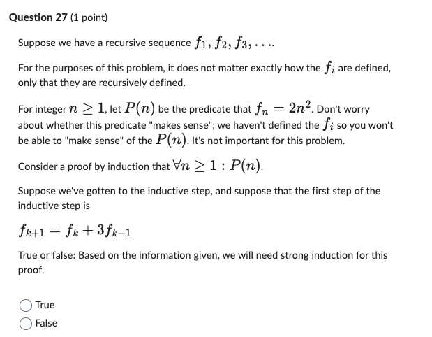 Solved Suppose we have a recursive sequence f1,f2,f3,… For | Chegg.com
